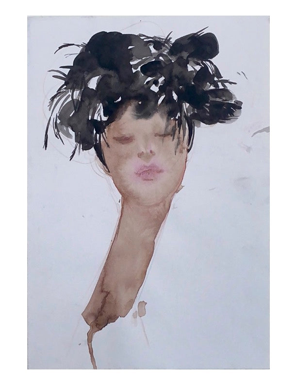 Headpiece in ink – SHOWstudio